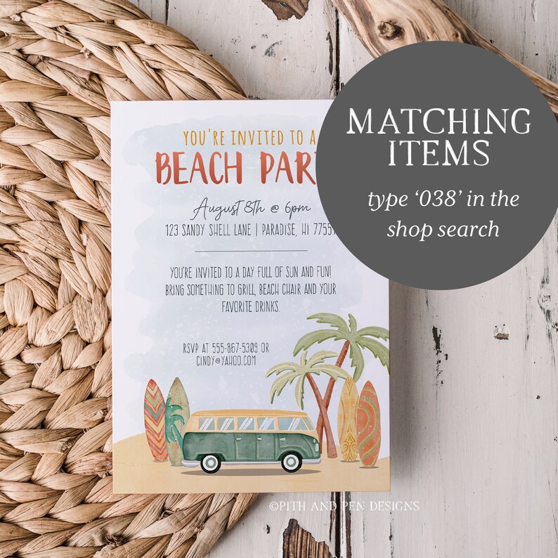 Beach Party Water Bottle Label PRINTABLE Tropical Party - Etsy