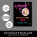 80's Themed Birthday Party Sign | Printable Welcome Sign | Corjl #091 ...