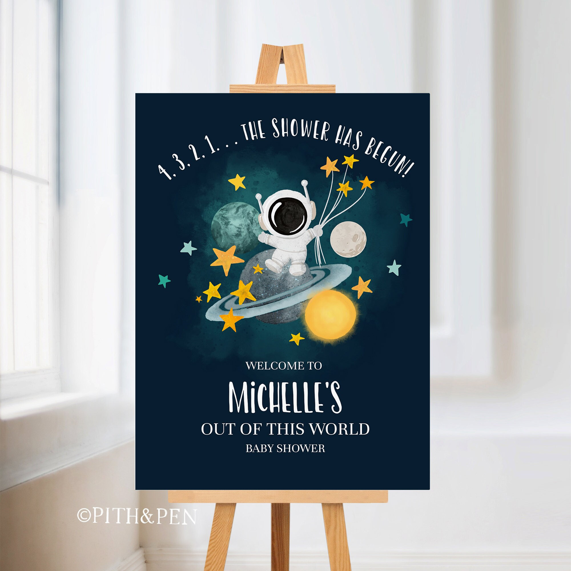 Printable Outer Space Welcome Sign Baby Boy Shower Sign - Etsy