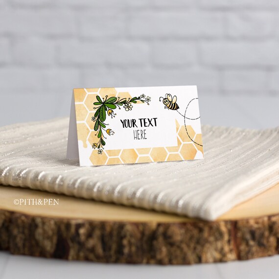 Honey Bee Food Label Template EDITABLE Tag DIY Party - Etsy