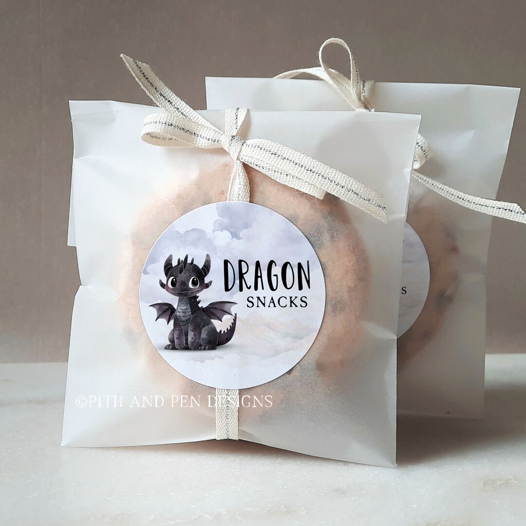 Dragon Party Gift Tag, Printable Party Favor Tag, Instant Download ...