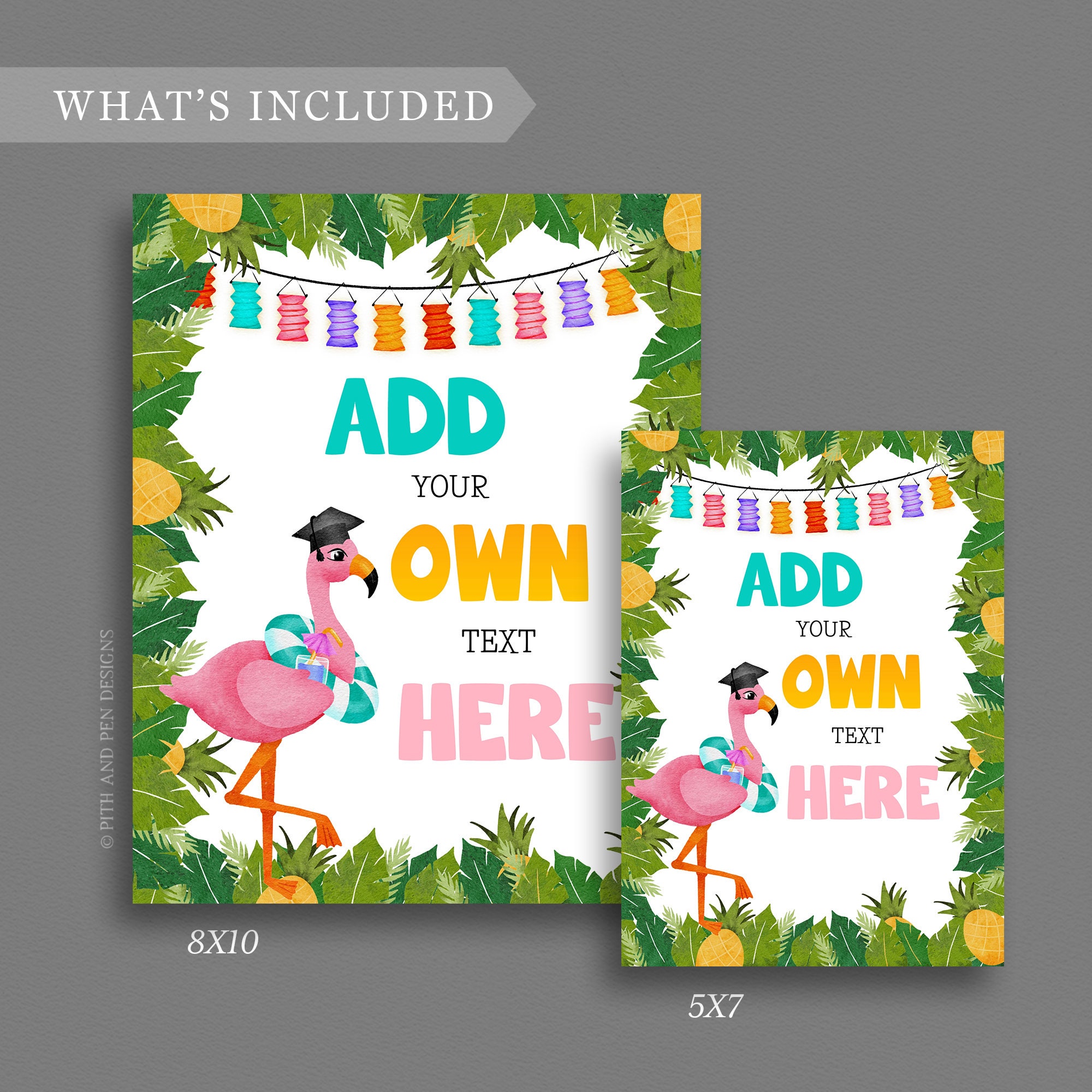 Pool Party Graduation Signs Tropical Graduation Party - Etsy