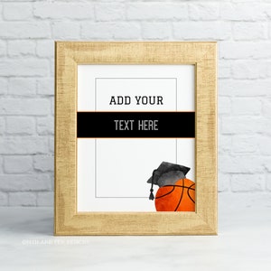 Printable Basketball Graduation Signs DIY Graduation Party - Etsy