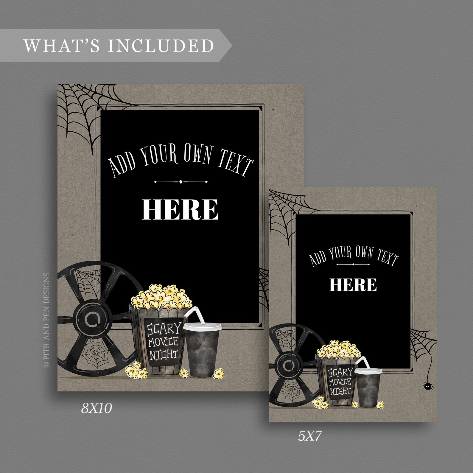 Printable Scary Movie Party Signs Halloween Birthday - Etsy