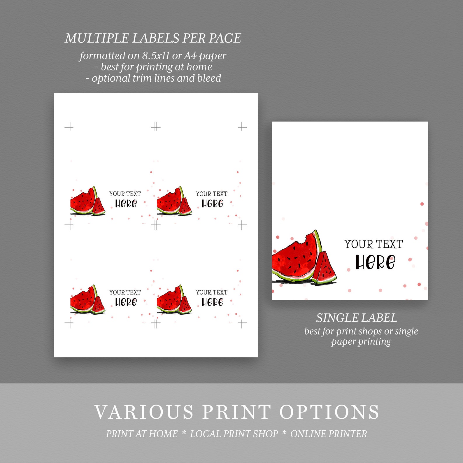 Summer Picnic Food Label EDITABLE Tag DIY Party Printable - Etsy