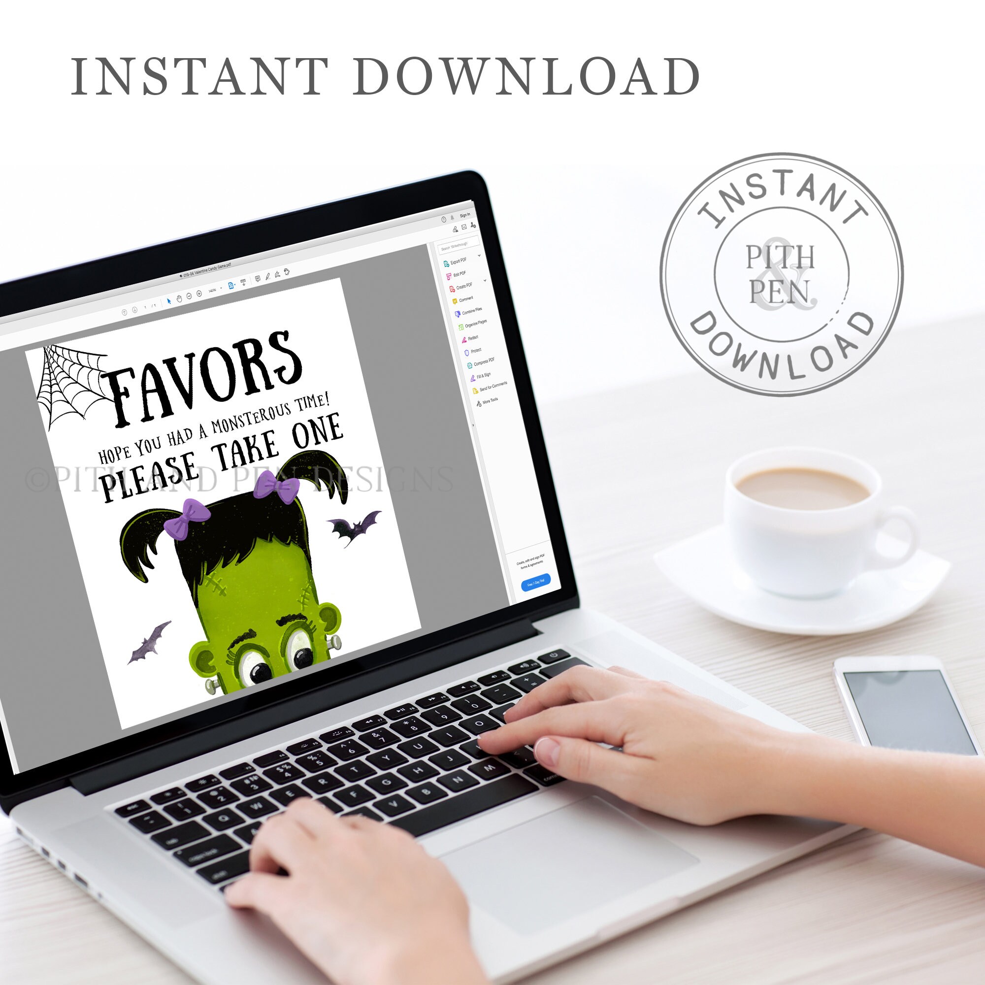 Frankenstein Party Favor Sign, Monster Birthday Party, Printable Decor ...