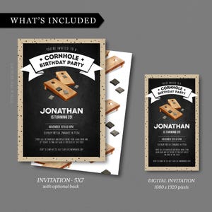 Cornhole Birthday Invitation | BBQ and Beer | Printable and Digital ...