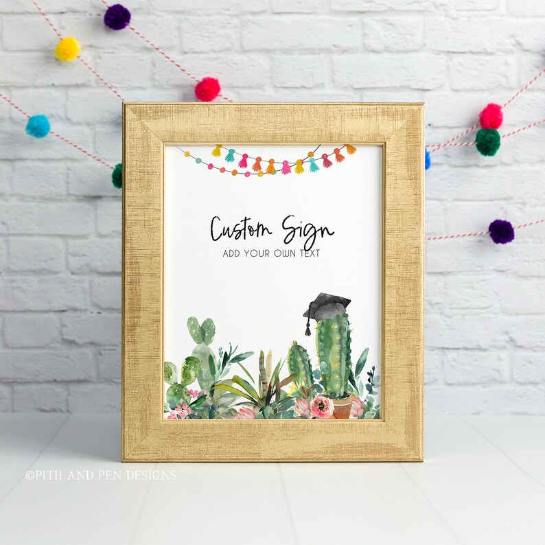 Printable Custom Graduation Fiesta Signs DIY Graduation - Etsy