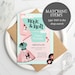 50's Sock Hop Thank You Card, Printable Card, Instant Download, Corjl ...