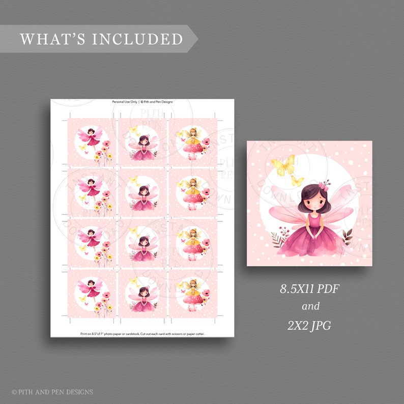 Fairy Cupcake Toppers, Printable Birthday Party, Instant Download, 083 ...