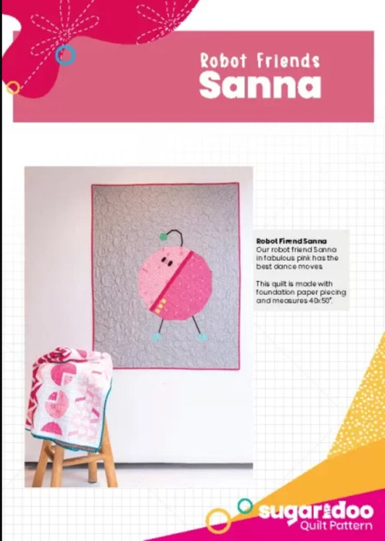 Robot Friends Sanna Quilt Pattern - Etsy