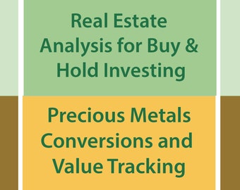 Precious Metals Conversions and Value Tracking Excel Spreadsheet (gold ...