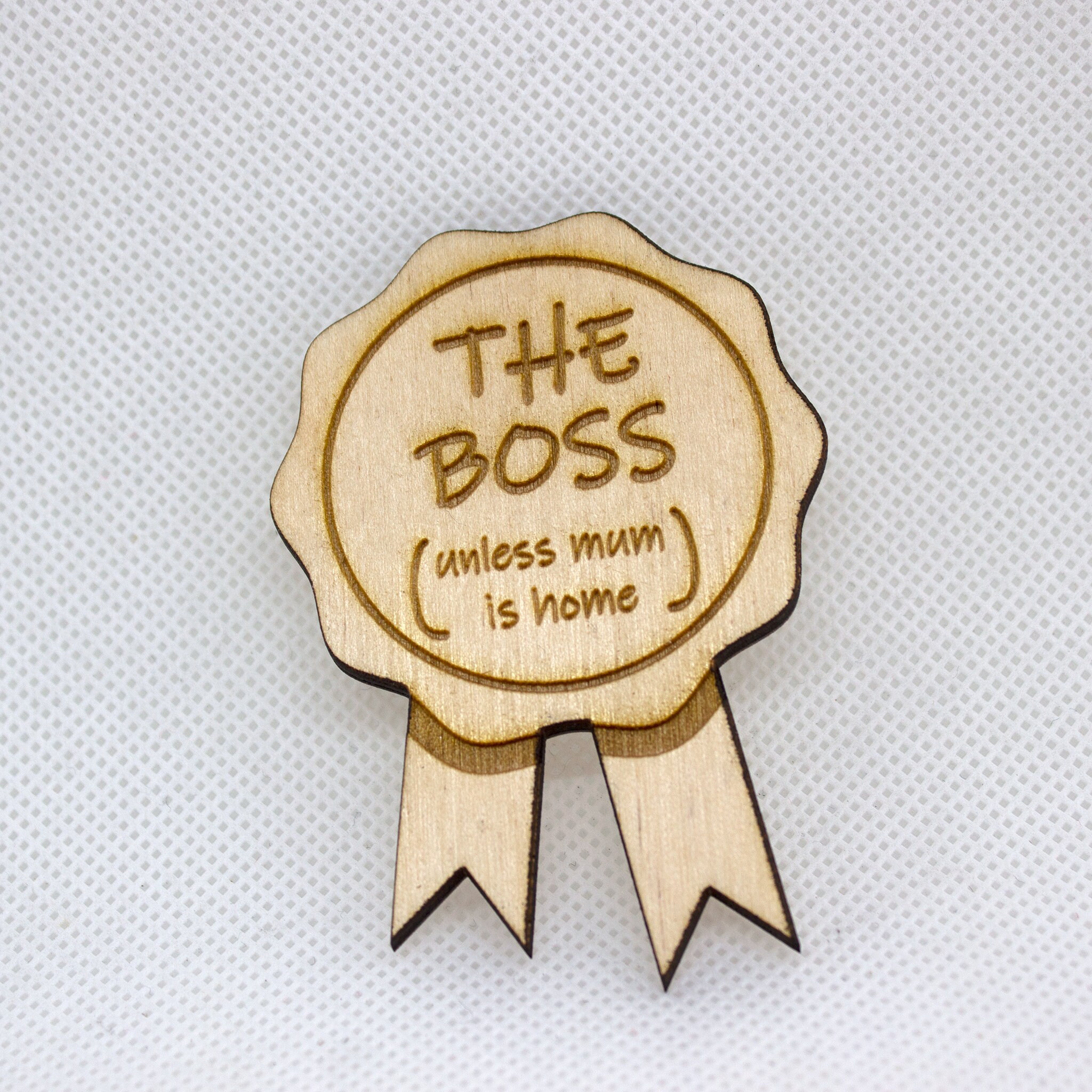 The Boss Badge Dad Gift The Actual Boss Gift Dad Pin Boss | Etsy