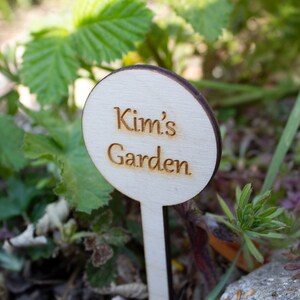 Personalised Mini Garden Sign, Custom Wooden Garden Plant Signs ...