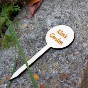 Personalised Mini Garden Sign, Custom Wooden Garden Plant Signs ...