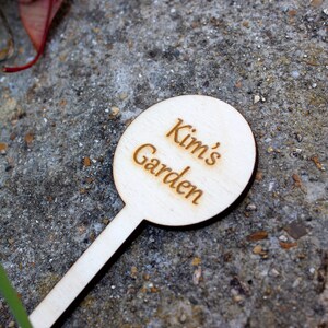 Personalised Mini Garden Sign, Custom Wooden Garden Plant Signs ...