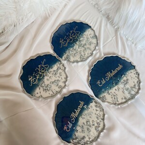 Eid Mubarak Coaster Set Eid Gift Eid Home Decor Coasters Homer Decor - Etsy