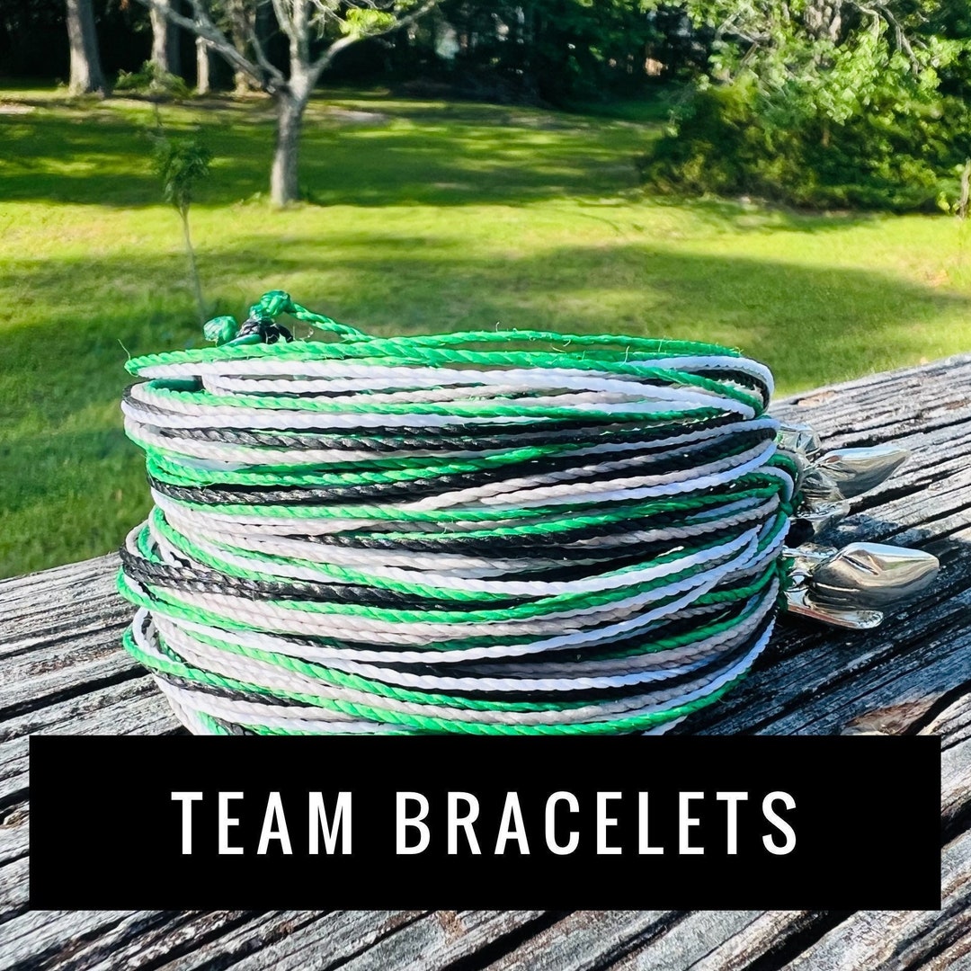 Custom Team Bracelets – Pura Vida Style Adjustable Braided Team Jewelry ...