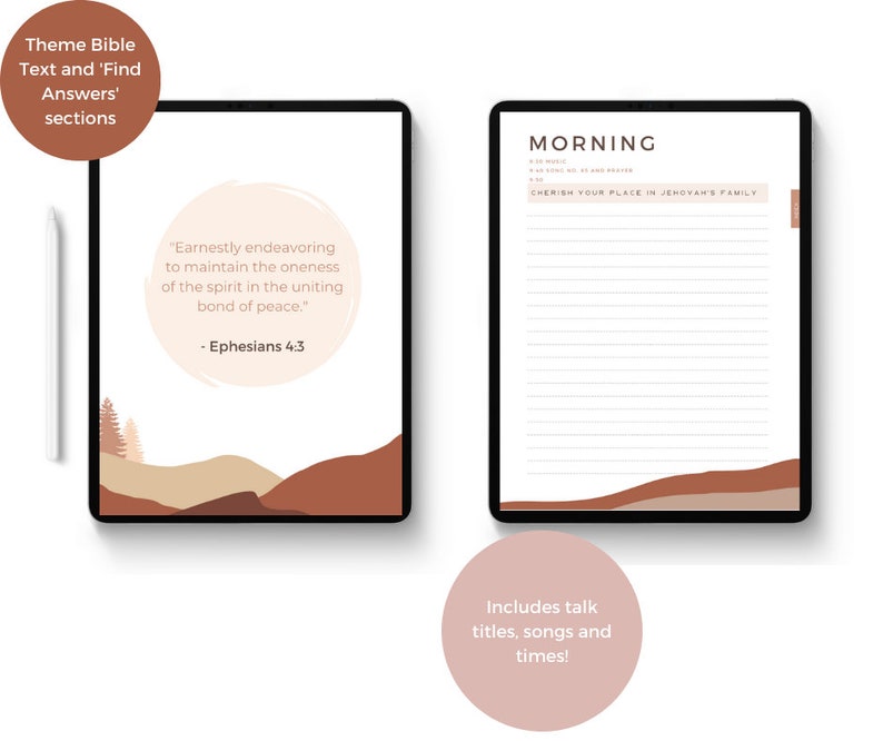 JW Assembly "jehovah's United Family" Digital / Printable Notebook for ...