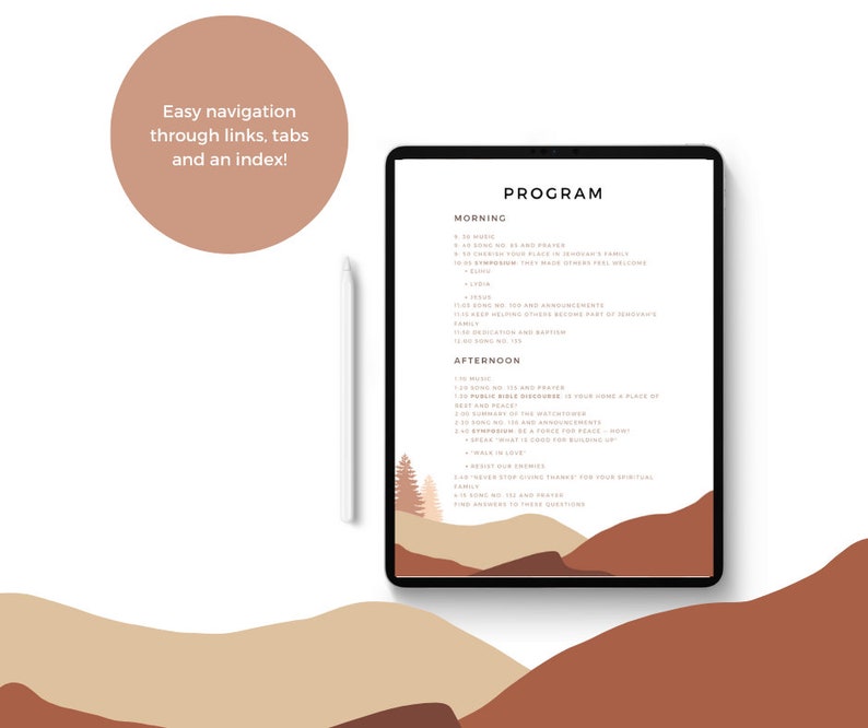 JW Assembly "jehovah's United Family" Digital / Printable Notebook for ...