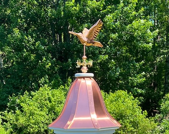 Octagon Dovecote Birdhouse With Mini Dragonfly Weathervane - Etsy