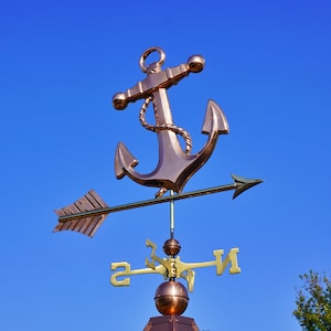 Anchor Weathervane - Copper, Brass Directionals - Etsy