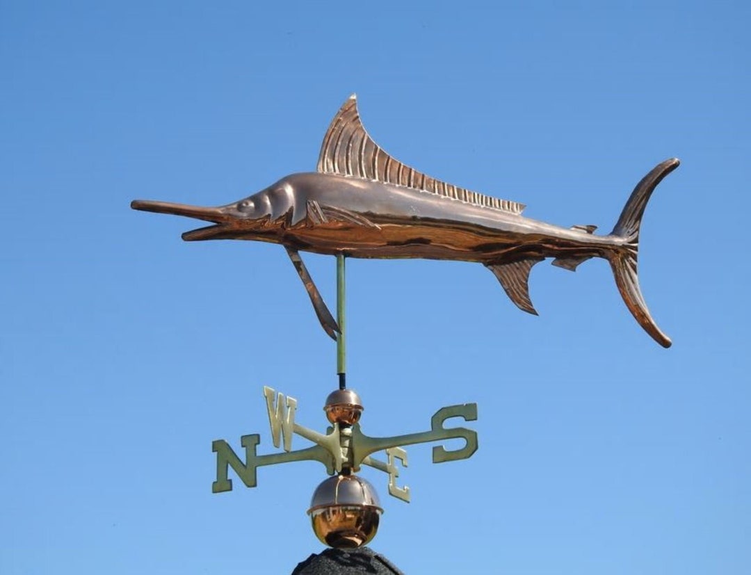 Marlin Weathervane - Copper Finish, Easy Assembly - Etsy