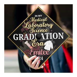 Personalized Graduation Laboratory Cap Topper, Medical Lab Science Cap ...