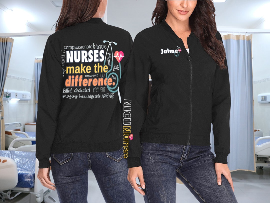 Personalized NICU Nurse Bomber Jacket, Nurse Week Gift, Oncology ...