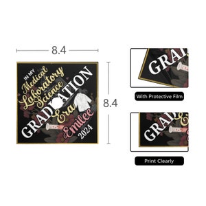 Personalized Graduation Laboratory Cap Topper, Medical Lab Science Cap ...