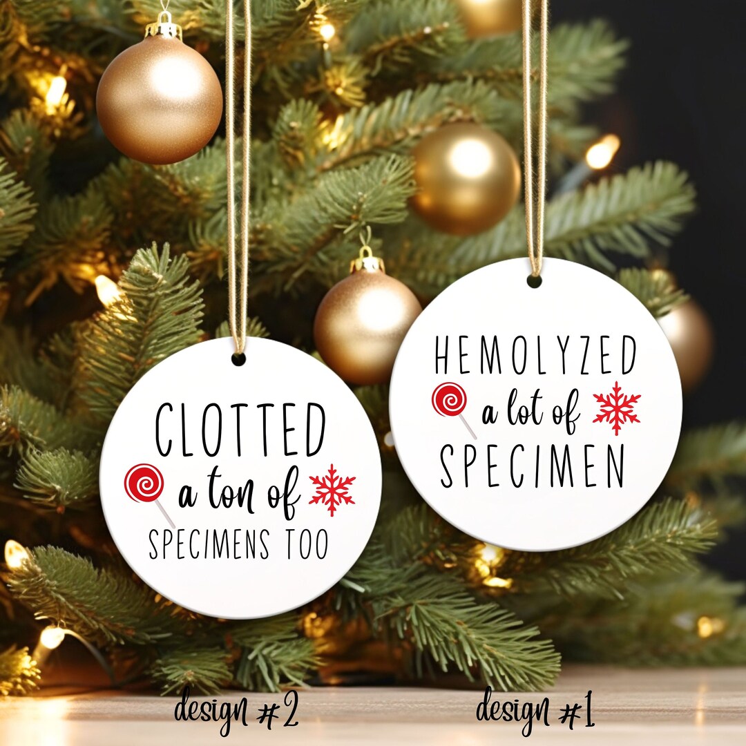 Funny Lab Tech Christmas Gift, Custom Christmas Ornaments, Laboratory ...