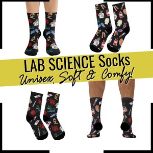 LAB SCIENCE SOCKS, Medical Lab Science Graduation Gift, Lab Tech Gift ...