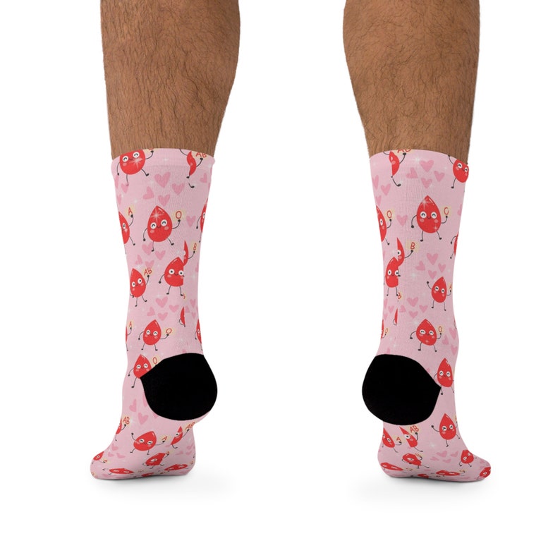 CUTE BLOOD TYPES Socks, Blood Donor Gift, Blood Bank Socks, Lab Week ...
