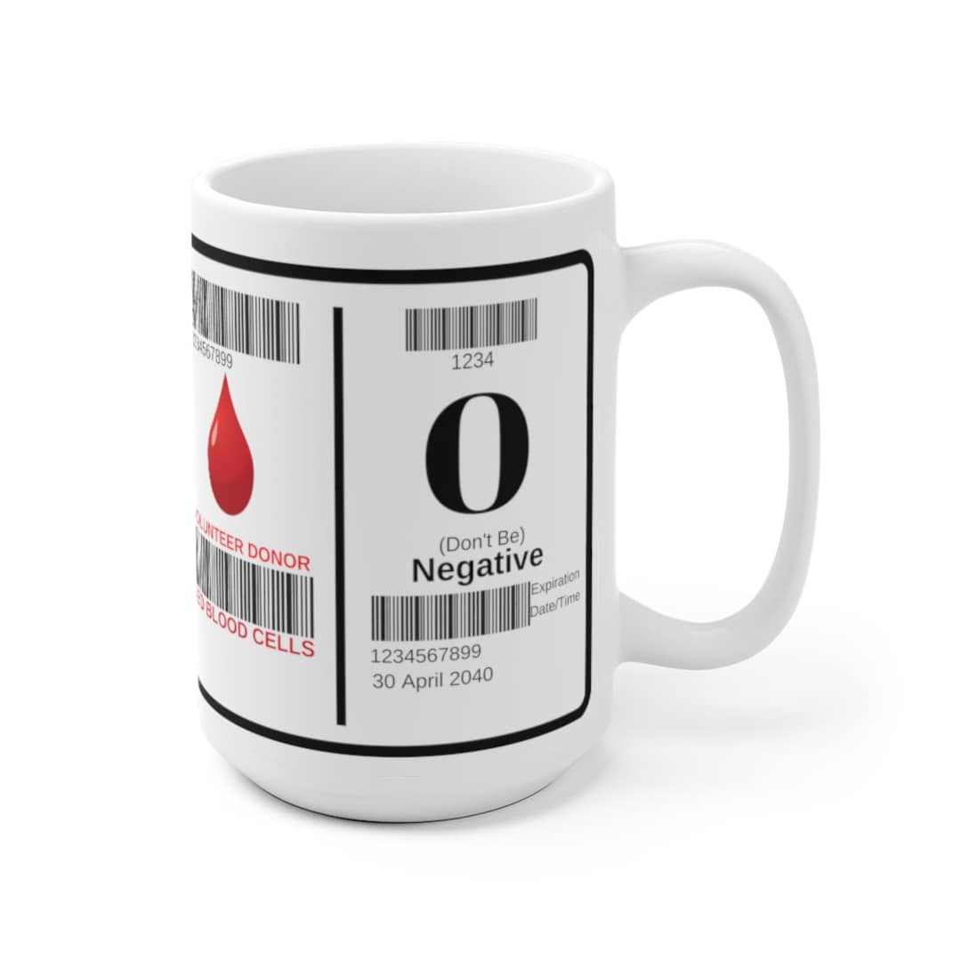 BLOOD TYPE MUG, Lab Science Mug, Lab Tech Gift, Blood Bank Gift ...