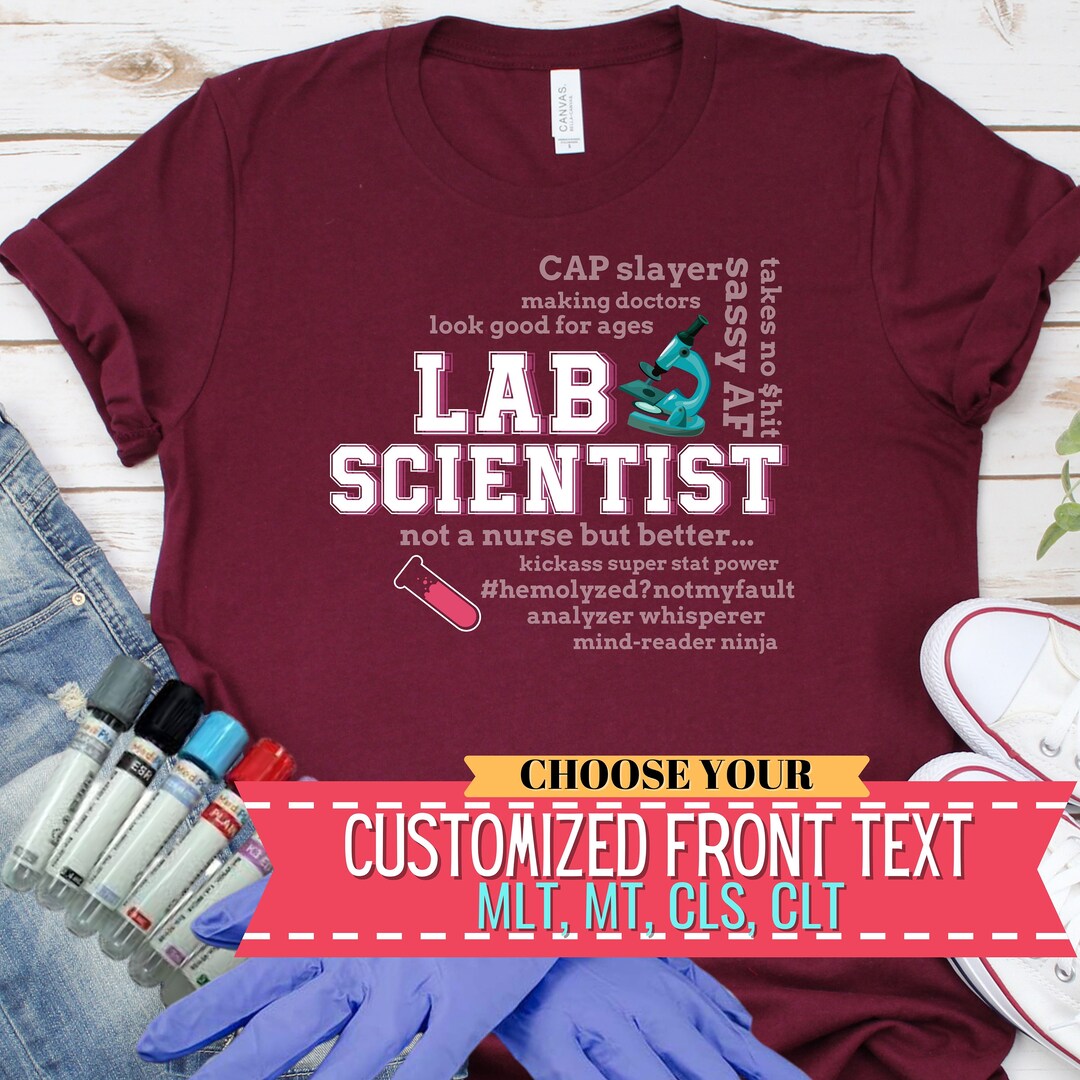 CUSTOM LAB SCIENTIST Tshirt, Funny Lab Tech Shirt, Lab Tech Gift, Lab ...