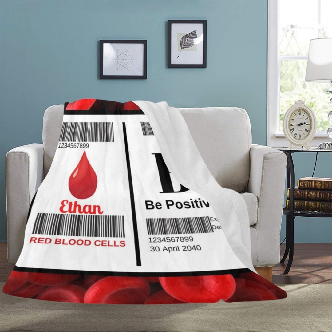 CUSTOM BLOOD BANK Blanket, Medical Lab Scientist Gift, Retirement Gift ...