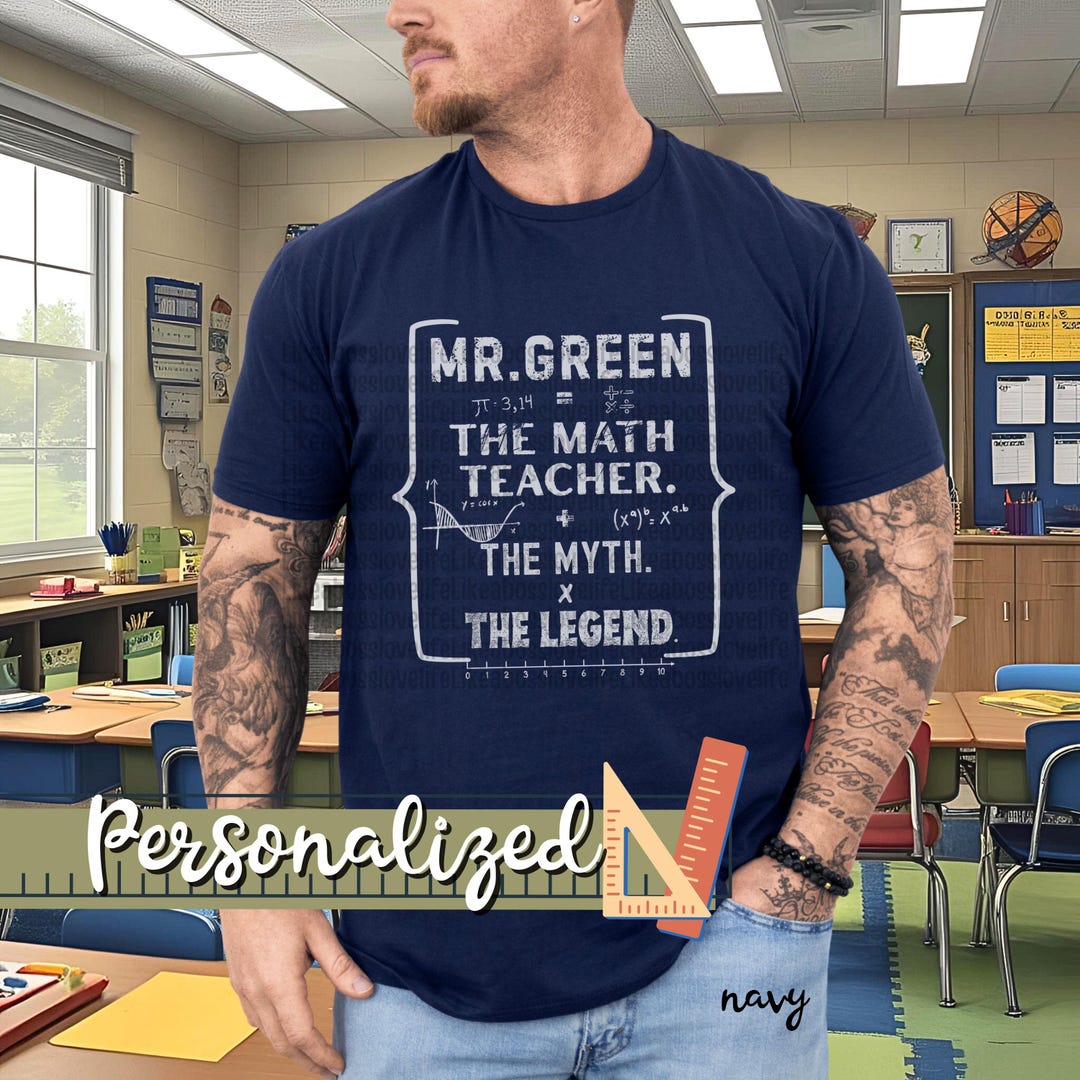 Funny Math Teacher Shirt, Personalized Middle High School New Math ...
