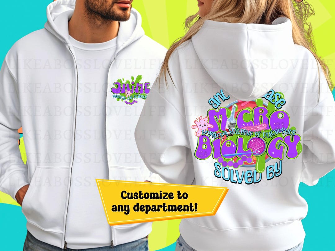 LAB WEEK 2025 Personalized Zip Hoodie, Medical Lab Science, Lab Tech ...