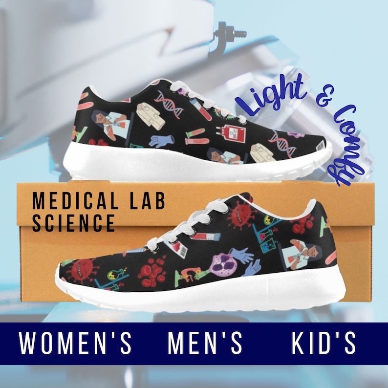 MEDICAL LAB SCIENCE Custom Sneakers,fun Lab Scientist Shoes, Med Tech ...