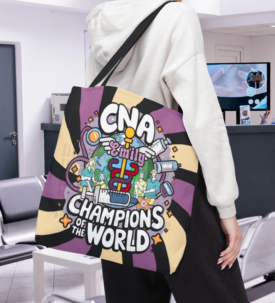 Personalized CNA Tote Bag, CNA Week 2025 Tote Bag Gift, Certified ...