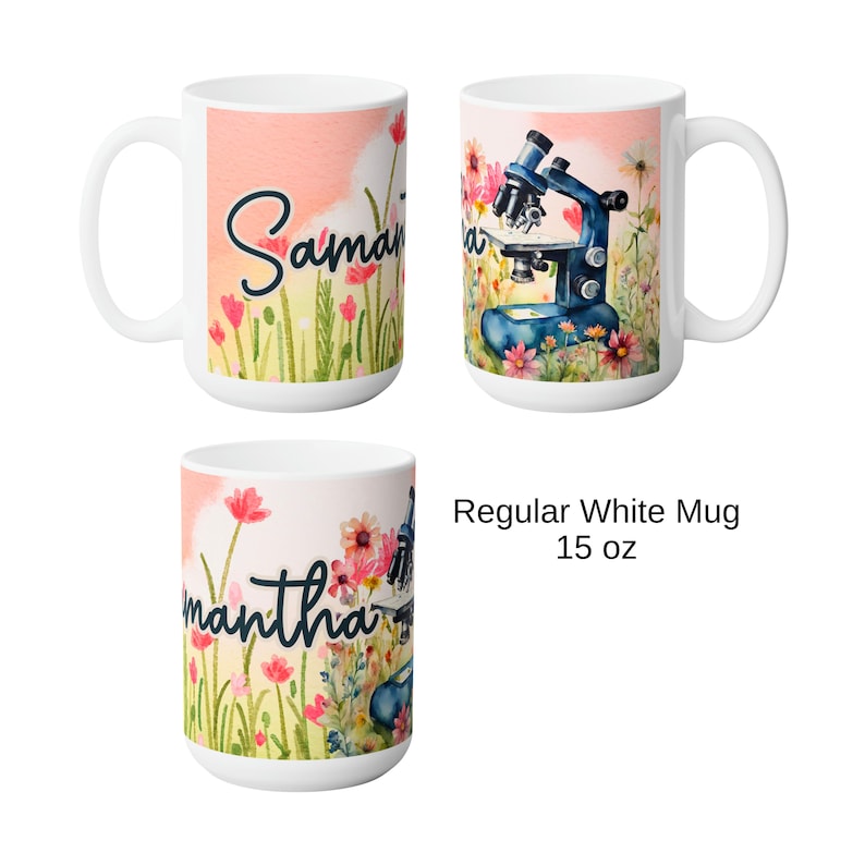 Personalized Microscope Valentine Mug, Medical Student Phd Graduation ...