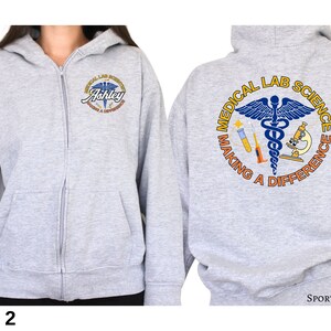 Personalized Medical Lab Science Making a Difference Zip Hoodie, Lab ...