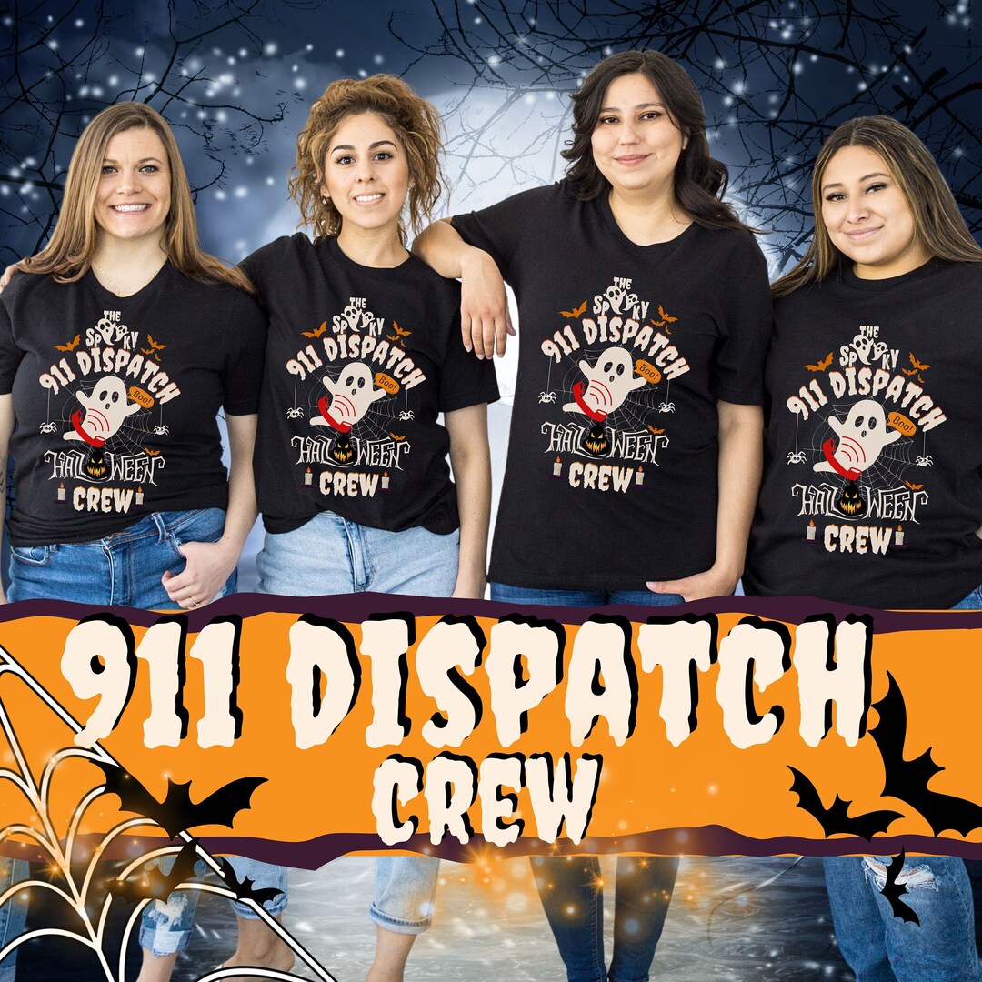 Spooky 911 Dispatch Halloween Crew Shirt, 911 Dispatcher Shirt, Spooky Season Shirt, 911 Shirt ...