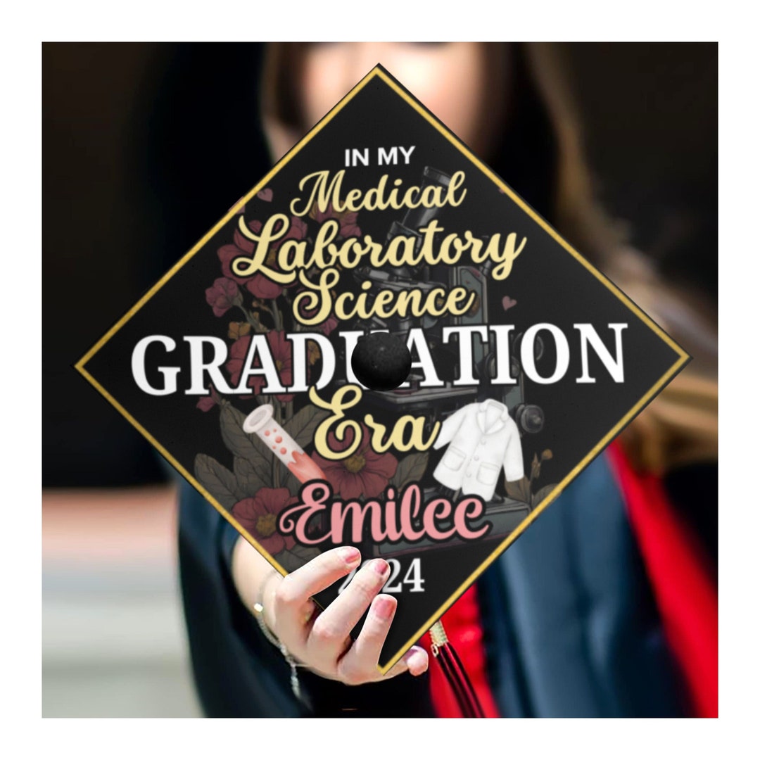 Personalized Graduation Laboratory Cap Topper, Medical Lab Science Cap ...