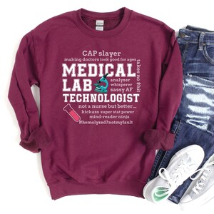 Medical Lab Technologist Sweatshirt, Lab Week Gift, Lab Tech Sweater ...