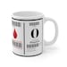 BLOOD TYPE MUG Lab Science Mug Lab Tech Gift Blood Bank - Etsy