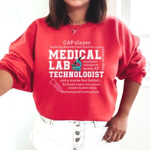 Medical Lab Technologist Sweatshirt, Lab Week Gift, Lab Tech Sweater ...