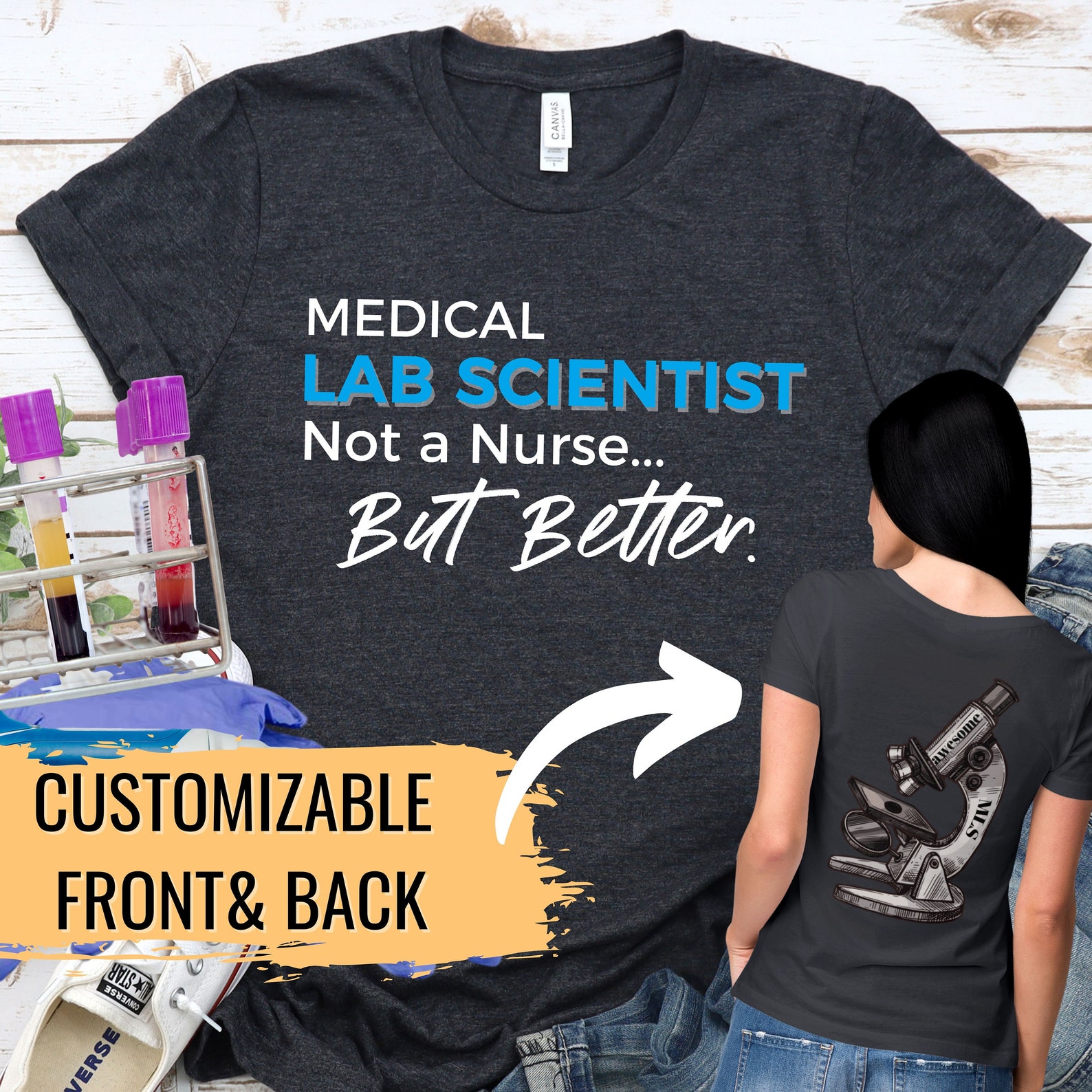 CUSTOM LAB SCIENCE Shirt Sassy Lab Tech Gift Medical Lab - Etsy
