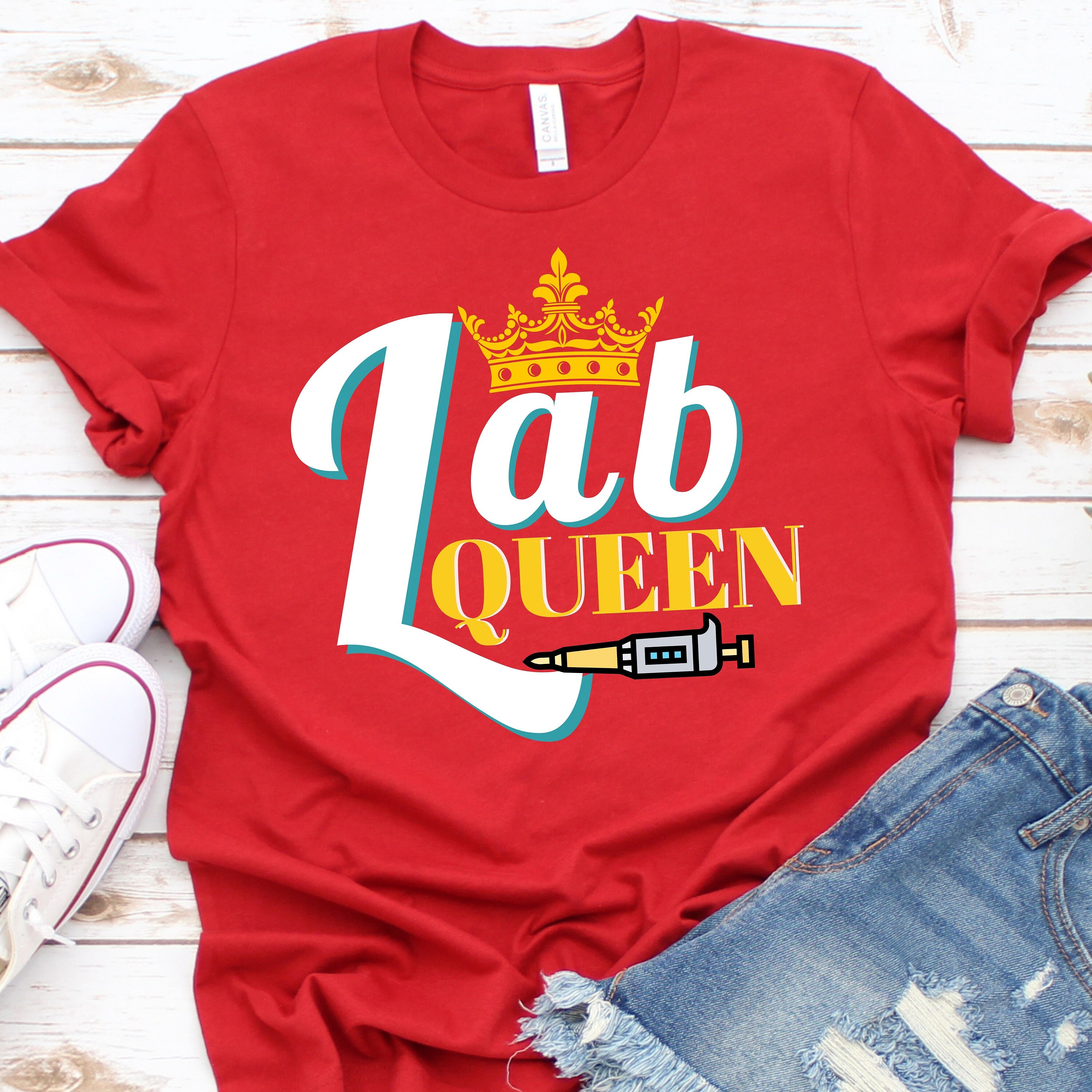 LAB QUEEN SHIRT Lab Tech ShirtScience Shirt Medical Lab | Etsy
