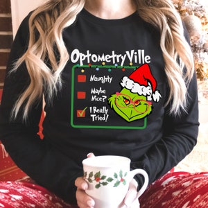 OPTOMETRY CHRISTMAS Group Shirts, Optometry Tech Xmas Shirts, Optometry ...
